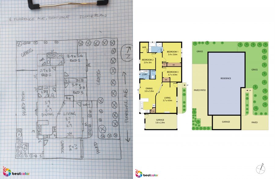BeatColor | Floor Plan Sketch Conversion Service From Beat Color