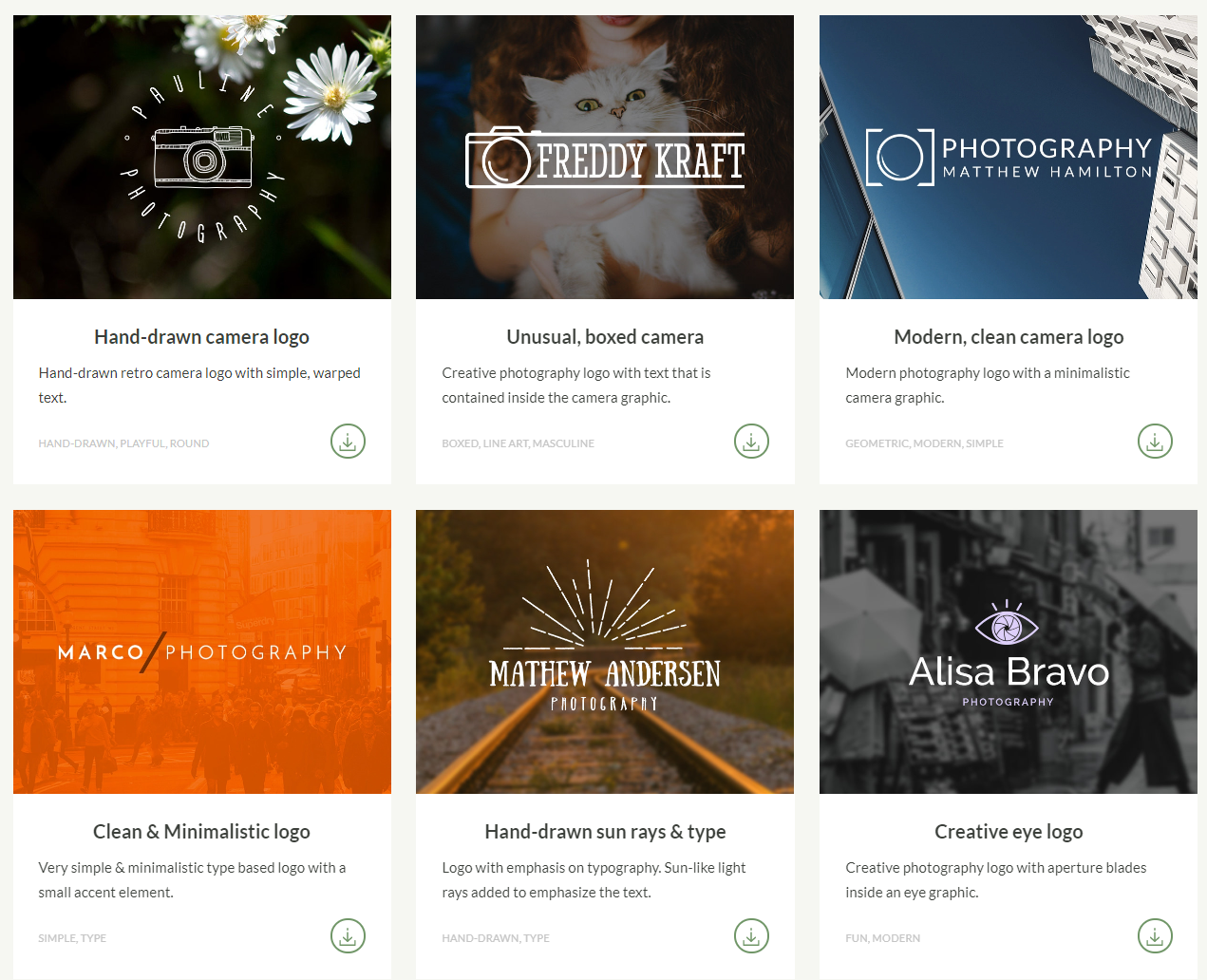 100 Free Photography Logo Templates >> Beat Color